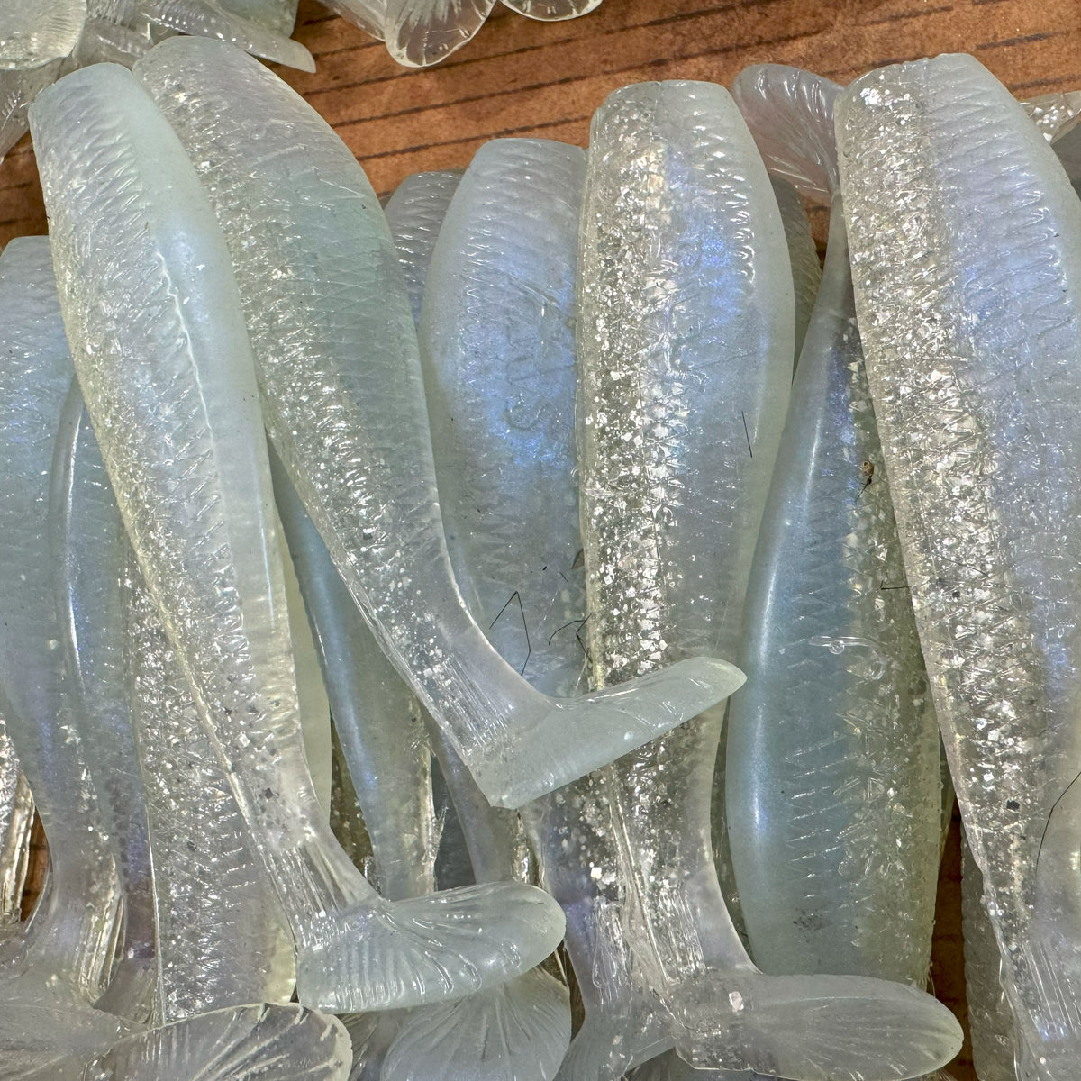 [ONE-OFFS] 4” Bad Bubba Shad – Blue Shimmer Shad 25 ct - Bulk – AA ...